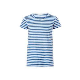 Tchibo - Gestreiftes T-Shirt - Damen - Gr. L - wei&szlig;/gestreift