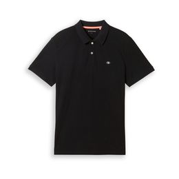 Tom Tailor Piqu&eacute; Poloshirt - Herren - Gr. M - schwarz/print