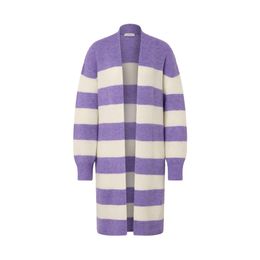 Tchibo - Offener Longcardigan - Damen - Gr. XXL - creme/gestreift