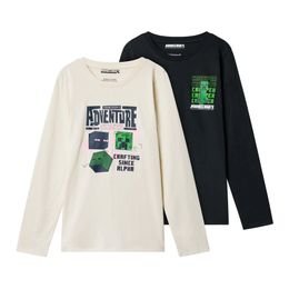 Tchibo - 2 Minecraft Kinder-T-Shirts - Kinder - Gr. 134/140 - schwarz