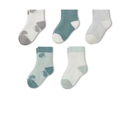 Tchibo - 5 Paar Baumwoll-Babysocken - Baby - Gr. 16-18 - hellgr&uuml;n/jacquard