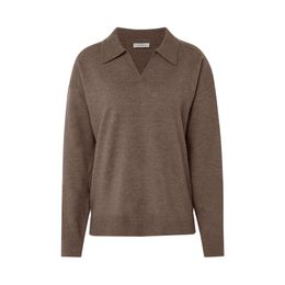 Tchibo - Strickpullover mit Polokragen - Damen - Gr. XL - taupe