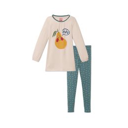 Tchibo - Pyjama - M&auml;dchen - Gr. 98/104 - creme/print