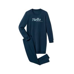 Tchibo - Pyjama - Damen - Gr. XL - dunkelblau/print
