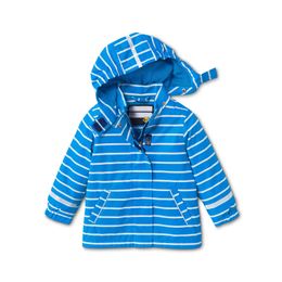 Tchibo - Thermo-Regenjacke - Gr. 110/116 - blau/gestreift