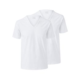 Tchibo - 2 Jersey-Halbarm-Unterhemden - Herren - Gr. Xl/7 - wei&szlig;