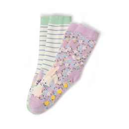 Tchibo - 2 Paar Kinder-Antirutsch-Socken - Baby - Gr. 23-26 - hellblau/jacquard