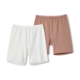 Tchibo - 2 Radler-Shorts - Damen - Gr. M - beige