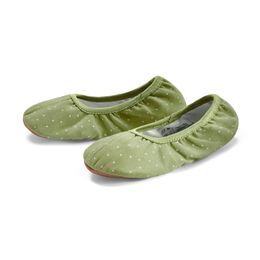 Tchibo - Kleinkinder-Gymnastikschuhe - M&auml;dchen - Gr. 24 - olivgr&uuml;n/gepunktet