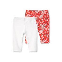 Tchibo - 2 Leggings in 3/4-L&auml;nge - M&auml;dchen - Gr. 110/116 - orange/print