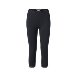 Tchibo - 3/4-Leggings mit Spitzenborte - Damen - Gr. M - schwarz