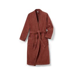 Tchibo - Damen-Velours-Bademantel - Damen - Gr. L - rotbraun