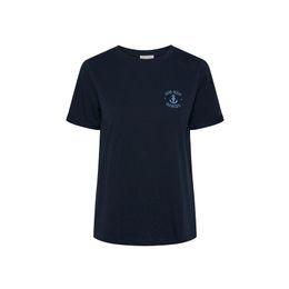 Tchibo - T-Shirt mit Stickerei - Damen - Gr. XL - dunkelblau