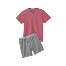 Tchibo - Shorty-Pyjama - Herren - Gr. L - grau/gestreift