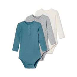 Tchibo - 3 Langarmbodys - Baby - Gr. 98/104 - creme