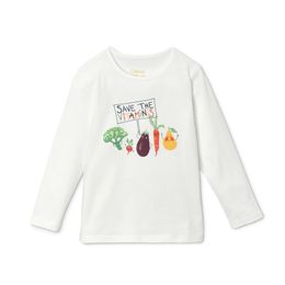 Tchibo - Langarmshirt - Gr. 98/104 - creme/print