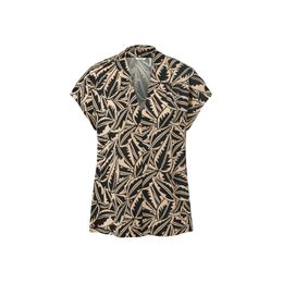 Tchibo - Bedrucktes Shirt mit Stehkragen - Damen - Gr. XL - schwarz/print