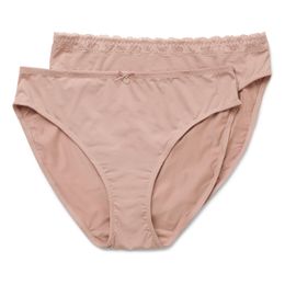 Tchibo - 2 Slips - Damen - Gr. S - beige