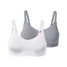Tchibo - 2 Seamless-Still-BHs - Damen - Gr. S - wei&szlig;