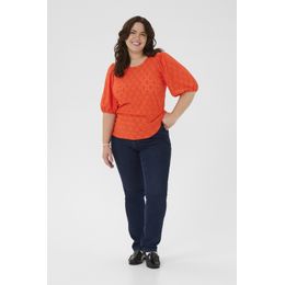 Kaffe Kurzarm-Bluse Regular fit Grenadine orange