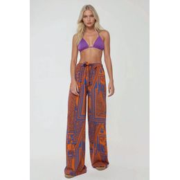 Bedruckte Weite Beinen Hose mit Kordelzug