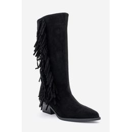 Orlo Lederstiefel mit Fransen im Western-Stil (Damen)