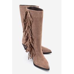 Orlo Lederstiefel mit Fransen im Western-Stil (Damen)