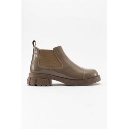 Cafune Lackleder Plateaustiefel