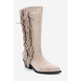 Orlo Lederstiefel mit Fransen im Western-Stil (Damen)