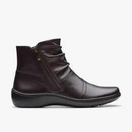 Clarks Cora Pace Chocolate Lea Boots