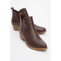 Dovena Leder Blockabsatz Stiefelette (Damen)