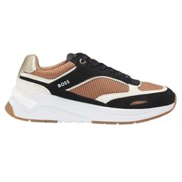 BOSS - "Skylar" Sneaker f&uuml;r Damen, Wildleder (Mittelbeige)