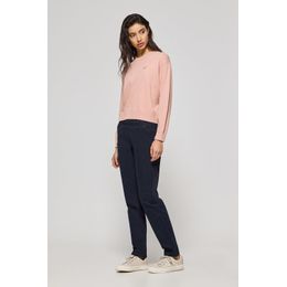 Chinohose May marineblau mit minimalistischer Polo Club Stickerei auf der Tasche