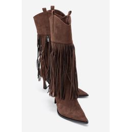 Gueras Fransen Spitzer Zeh Stiefel (Damen)