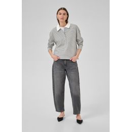 Langarm-Bluse KlaraMW Loose fit white blue