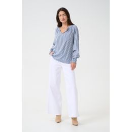 Cream Langarm-Bluse Regular fit Blue Milkboy blue white