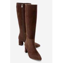 Sejas Leder Blockabsatz Knieholer Stiefel (Damen)