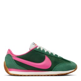 Nike - "Waffle Debut" Sneaker f&uuml;r Damen, Wildleder, Keilabsatz (Gr&uuml;n/Pink)