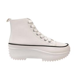 Firetrap - High Top Turnschuhe f&uuml;r Damen, Plattform-Absatz (Wei&szlig;)