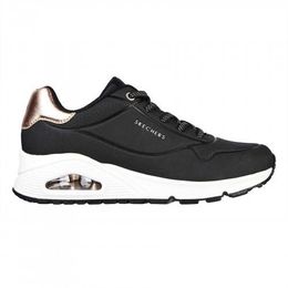 Skechers - "Uno Stand On Air" Sneaker f&uuml;r Damen, Keilabsatz (Schwarz/Metallic)