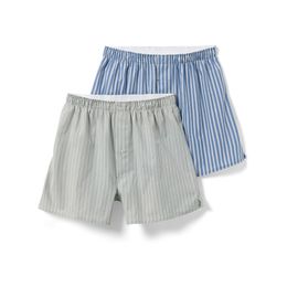 Tchibo - 2 Web-Boxershorts - Herren - Gr. S/4 - wei&szlig;/gestreift