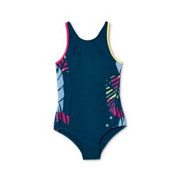 Tchibo - Kinder-Sportbadeanzug mit recyceltem Material - M&auml;dchen - Gr. 158/164 - dunkelblau/print