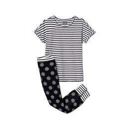 Tchibo - M&auml;dchen-Pyjama - M&auml;dchen - Gr. 122/128 - schwarz/gepunktet