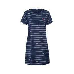 Tchibo - Bedrucktes Jerseykleid - Damen - Gr. XL - dunkelblau/print