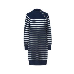 Tchibo - Gestreiftes Strickkleid mit Knopfdetail - Damen - Gr. XL - dunkelblau/gestreift