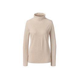 Tchibo - Langarmshirt mit Rollkragen - Damen - Gr. L - wei&szlig;