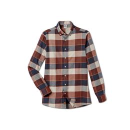 Tchibo - Flanellhemd - Herren - Gr. XL - orange/kariert