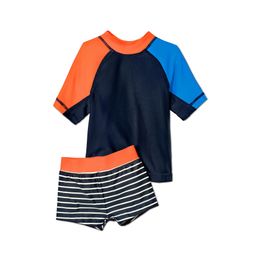 Tchibo - UV-Schutz-Kombi mit recyceltem Material - M&auml;dchen - Gr. 98/104 - dunkelblau/gestreift