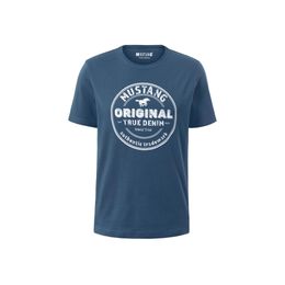 Tchibo - T-Shirt &raquo;Mustang&laquo; - Herren - Gr. M - blau/print
