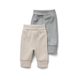 Tchibo - 2 Baby-Sweathosen mit angerauter Innenseite - Baby - Gr. 74/80 - beige